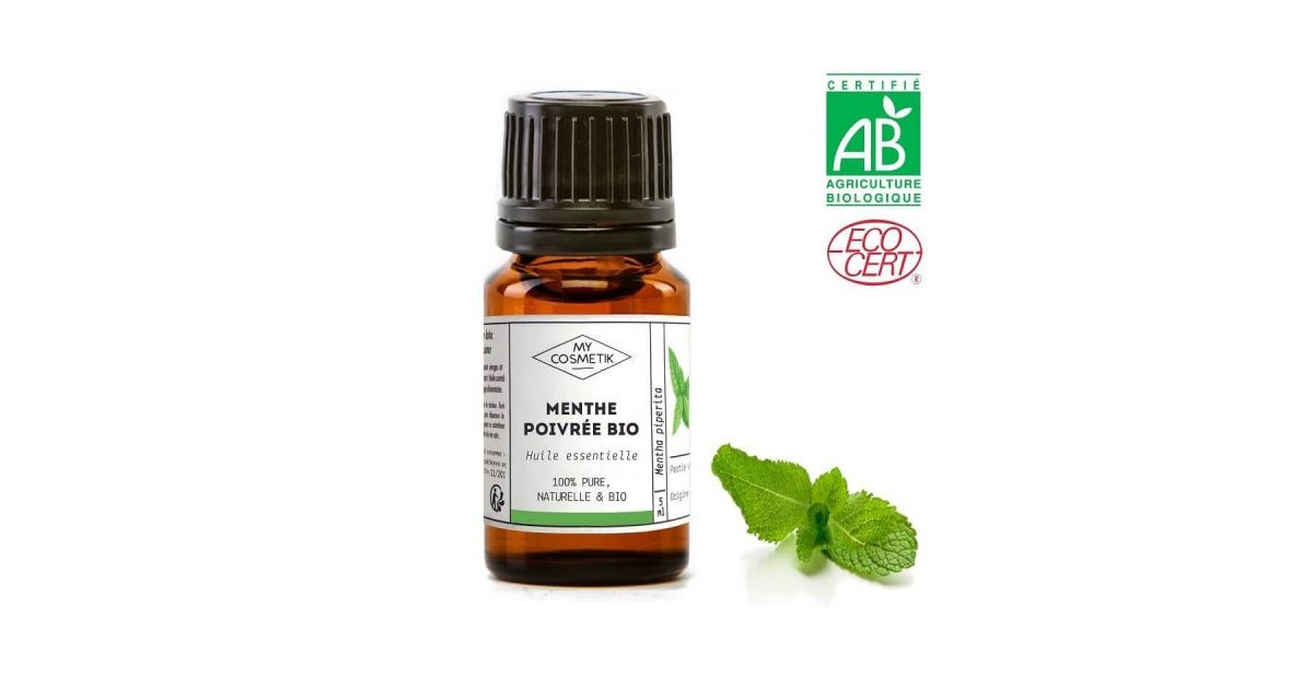 Huile essentielle de Menthe poivrée BIO (AB) 10 ml - MyCosmetik